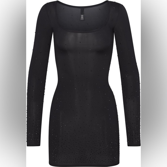 SKIMS | Dresses | Skims Sheer Rhinestone Dress | Poshmark